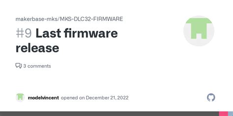 Last Firmware Release Issue Makerbase Mks MKS DLC FIRMWARE GitHub