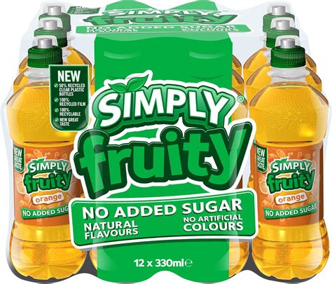 Simply Fruity Orange Juice Drink 330ml Pack Of 12 Uk