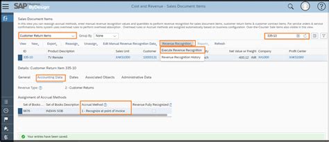 Revenue Recognition For Customer Return In Sap Bus Sap Community