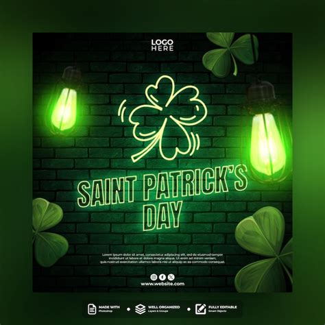 Premium Psd St Patricks Day Social Media Post Template Design