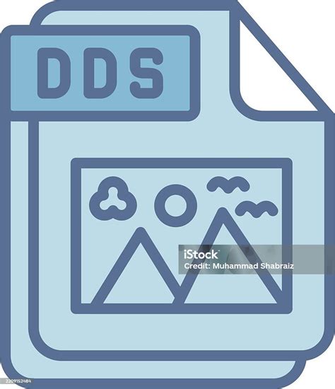 Dds Line Fill Blue Stock Illustration Download Image Now Document