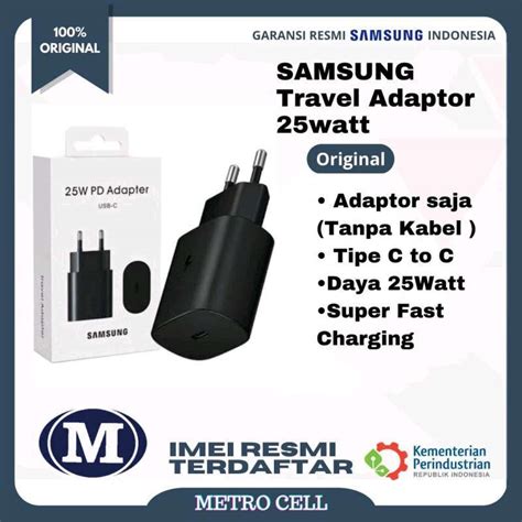 Jual Adaptor Charger Samsung Watt Original Putih Di Seller Metro Cell Wtc Embong Kaliasin