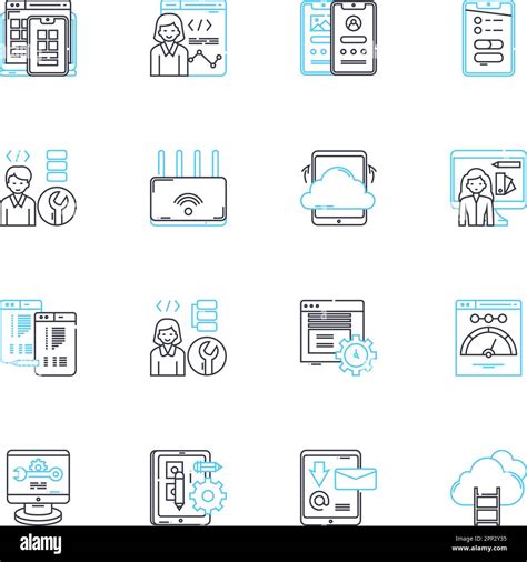 Character Enhancement Linear Icons Set Resilience Empathy Integrity