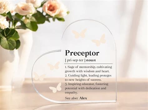 Personalized Preceptor Definition Heart Acrylic Plaque Funny Best