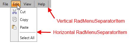 Wpf Menu Menu Items Telerik Ui For Wpf