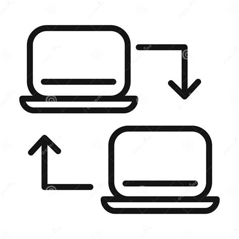 Data Transferring Symbol Mark In Filled Style Stock Illustration