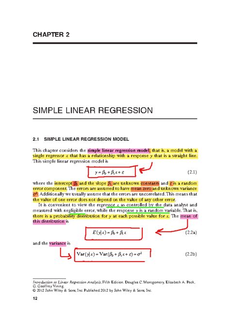 Simple Linear Regression CHAPTER SIMPLE LINEAR REGRESSION SIMPLE LINEAR REGRESSION