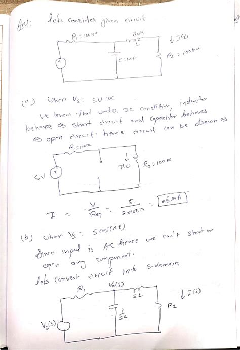 [solved] find the steady state current i t in the following circuit