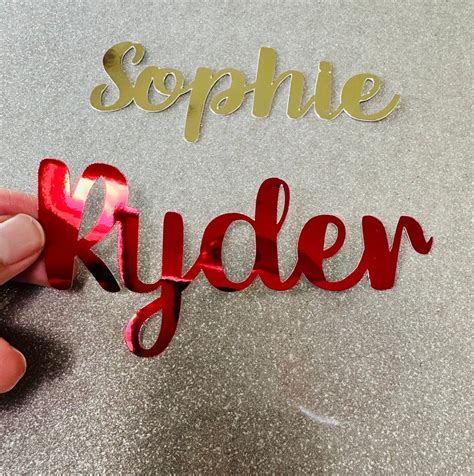Shiny Cursive Font Writing Die Cut Cardstock Paper Lettersnumbers Personalised Name Classroom