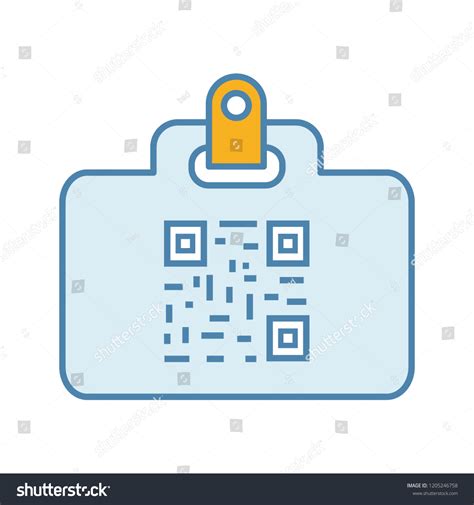 vektor stok qr code identification card color icon tanpa royalti 1205246758 shutterstock
