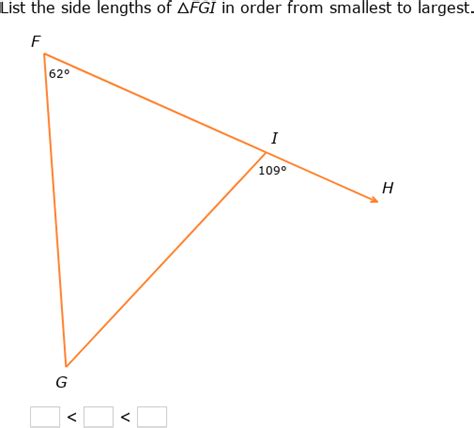IXL Angle Side Relationships In Triangles Geometry Practice