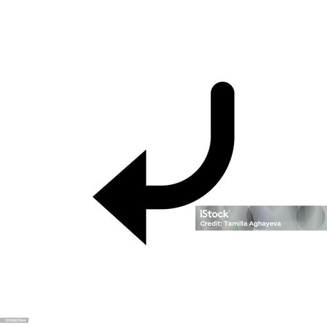 왼쪽 회전 화살표 아이콘입니다 Ui 및 Ux 웹 사이트 또는 모바일 응용 프로그램에 대한 간단한 글리프 벡터 0명에 대한 스톡 벡터 아트 및 기타 이미지 Istock