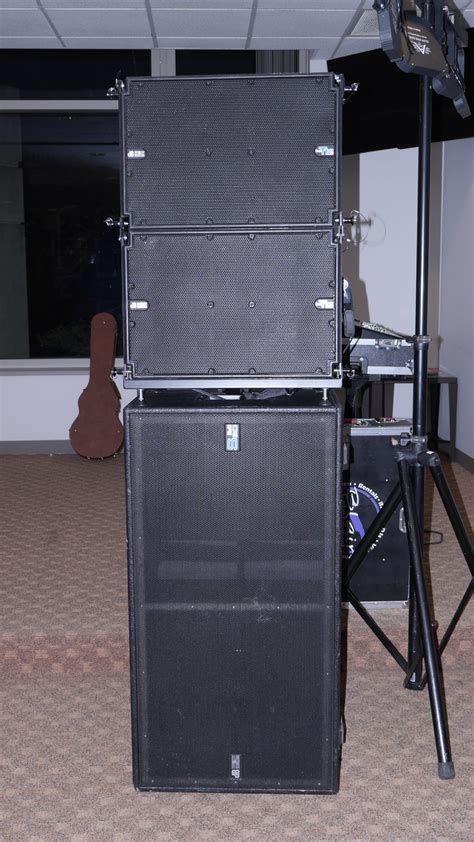 Mini Ground Stacked Line Array Sound System Blair Entertainment Productions Blair