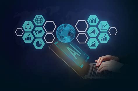 Ai 인공 지능과의 챗봇 채팅 기술을 사용하는 사람 스마트 로봇 Ai 인공 지능 입력 명령 프롬프트에 의해 무언가를 생성 미래 기술 데이터에 대한 스톡 사진 및 기타 이미지