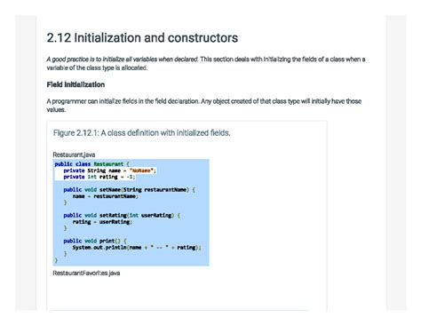 It 145 Week 2 Mod 212 Zybooks Initialization And Constructors It145