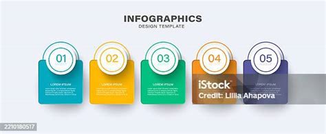 비즈니스 인포그래픽 프레젠테이션 색상 모양 내부 그림자 원 레이블 5 옵션 및 아이콘 0명에 대한 스톡 벡터 아트 및 기타 이미지 Istock