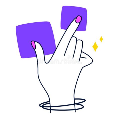 Hand Touching Screen Stock Illustration Illustration Of Simple 255254467