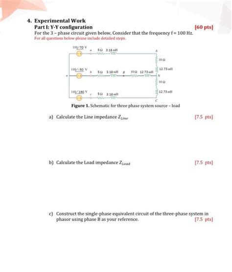 Solved Experimental Work Part Y Y Configuration Chegg Com