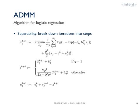 Distributed Classification With Admm Speaker Deck