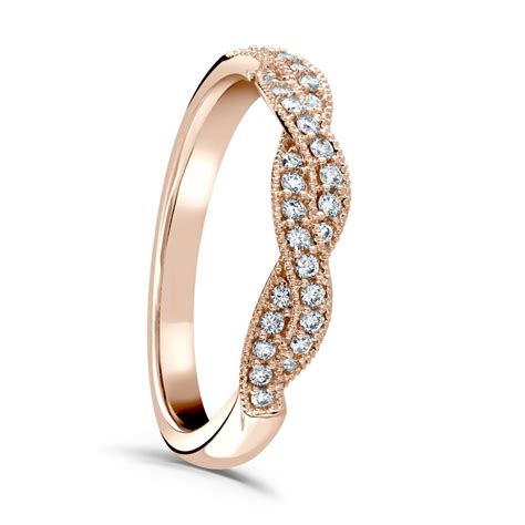 Twist Style Diamond Wedding Ring Smooch