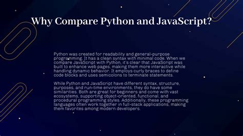 ppt python vs javascript choose the right programming language for your project powerpoint
