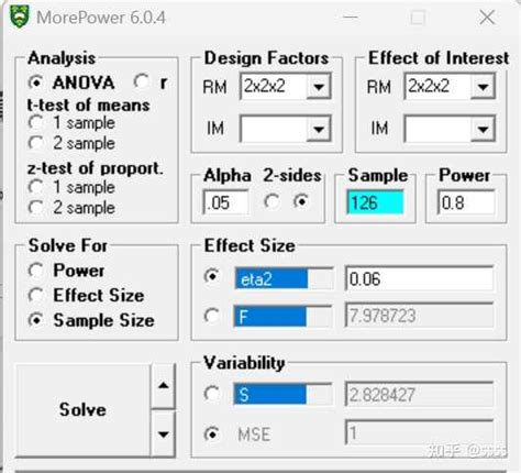 大家好，我想问问心理学实验三因素被试内设计如何用gpower计算被试量？ 知乎