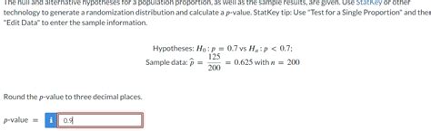 Solved The Null And Alternative Hypotheses For A Population
