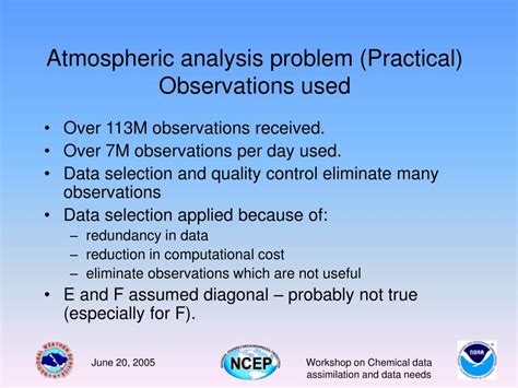 Ppt Data Assimilation Methods Experience From Operational Meteorological Assimilation
