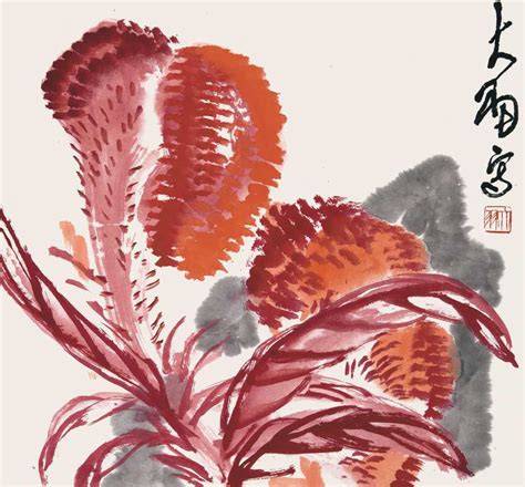 陈大羽 鸡冠花 立轴江苏嘉恒2006春季大型艺术品拍卖会 江苏嘉恒拍品价格图片拍卖专场拍卖会预展拍卖会结果卓克拍卖频道