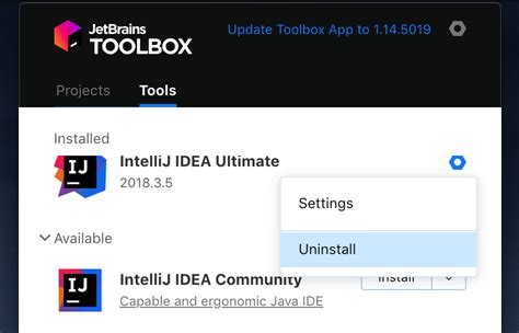 uninstall intellij idea help intellij idea