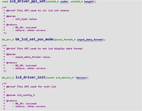 LCD Beken Armino AVDK Development Framework Documentation