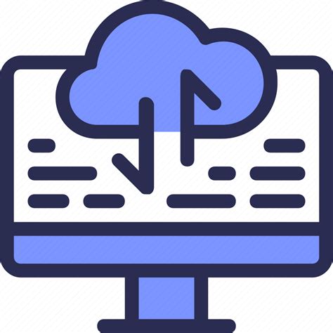 Cloud Computer Data Database Programing Server Transfer Icon