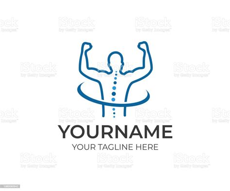 건강 한 척추 고 기호 디자인 손으로 즐거운 사람 의료 진단 센터 치료 및 척추 뒤에 디자인 벡터 의료 및 수술 그림 마사지에 대한 스톡 벡터 아트 및 기타 이미지 Istock