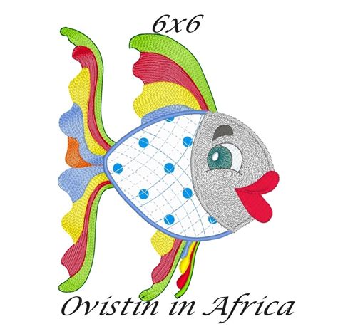 Sassy Applique Fish 6×6 Stitchbox Creations