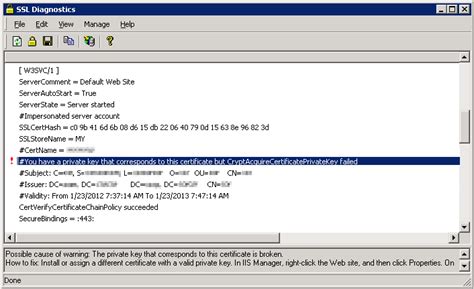 SSL 관련 문제 해결 서버 인증서 Internet Information Services Microsoft Learn