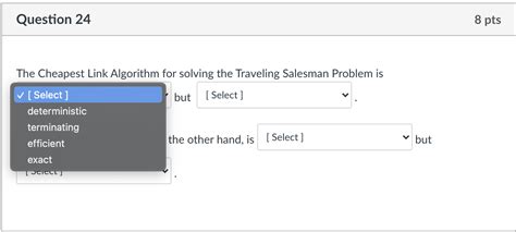 Solved Question 24 8 Pts The Cheapest Link Algorithm For