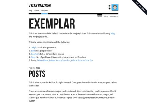Exemplar By Tybenz A Undefined Template Built At Lightspeed