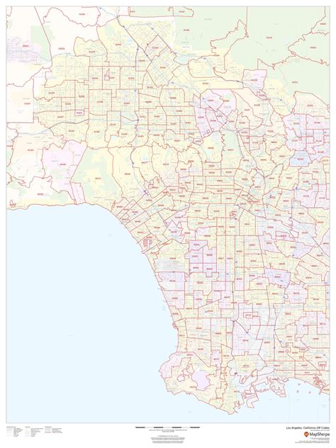 Los Angeles California Zip Codes Map Bản Đồ Mã Zip Chi Tiết