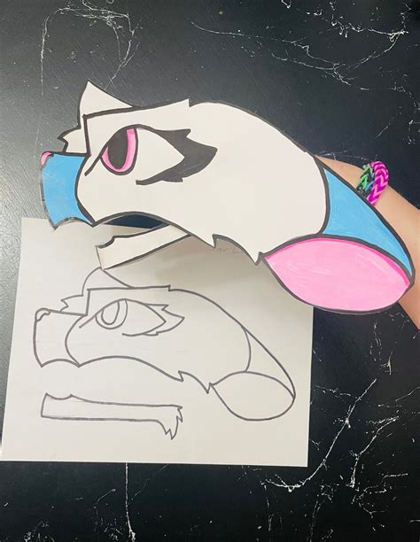 Printable Paper Dragon Puppet Diy Lpskittys6208 Etsy