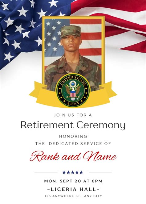 Army Retirement Ceremony Program Template
