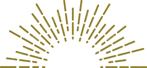 Golden Light Rays In A Semicircle Shape With A Vintage Sunburst Badge