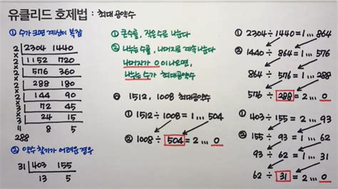 Aha👌 최대공약수 최소공배수 유클리드 호제법