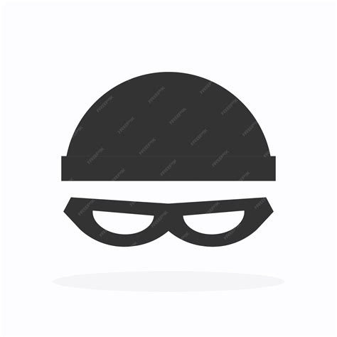 Premium Vector Thief With Cap Black Icon Criminal Logo Vector