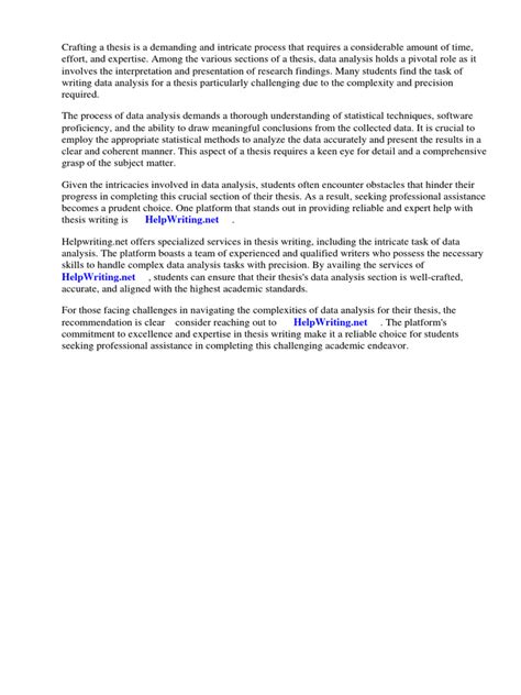 How To Write Data Analysis For Thesis Pdf Data Analysis Data