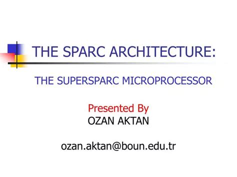 Ppt The Sparc Architecture Powerpoint Presentation Free Download