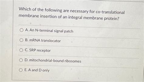 Solved What Is The Kozak Sequence O A The Sequence Of Dna