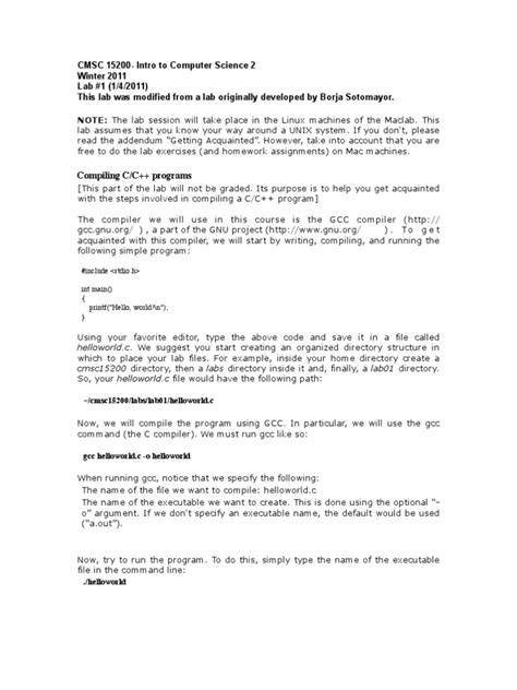 Lab 1 Pdf Command Line Interface Graphical User Interfaces