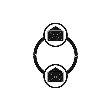 Premium Vector Synchronization Messages Icon In Simple Style On A White Background