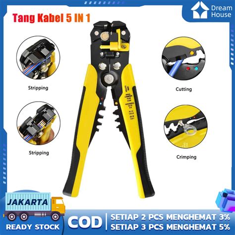 Dikirim Dari Jakartapromo Tang Kabel Multifungsi Wire Cutter Pliers Tang Kupas Kabel Tang