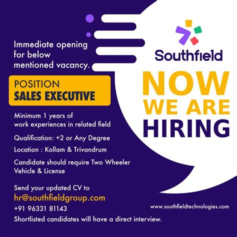 Southfield Technologies Private Limited On Linkedin Salesexecutive Nowhiring